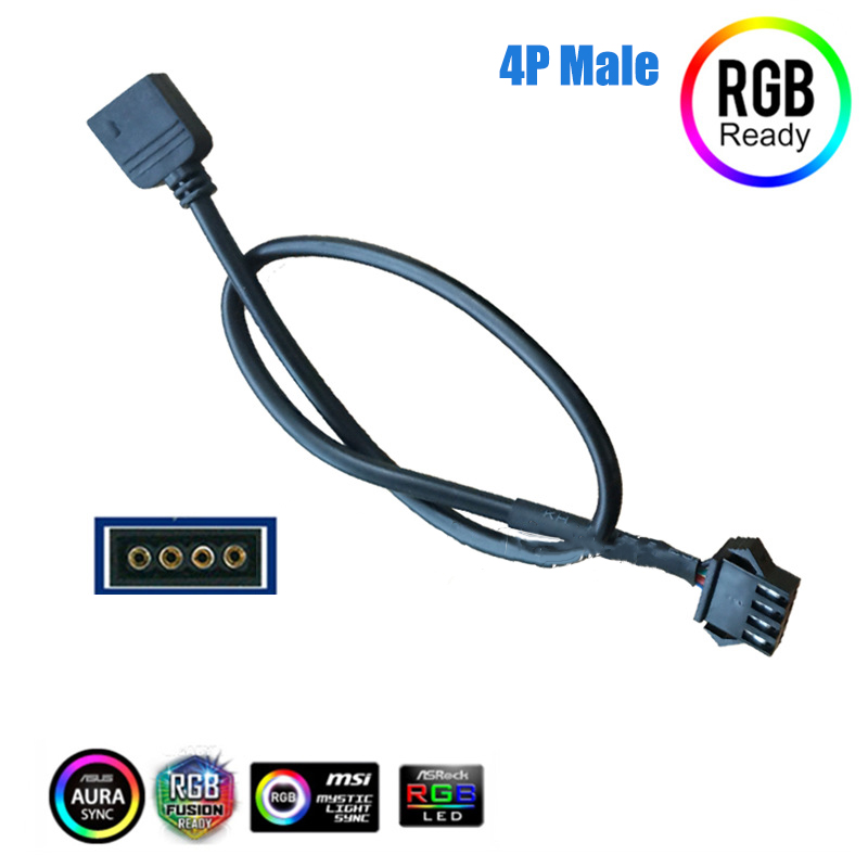 Motherboard RGB Adapter Conversion Cable 5V 3Pin / 12V 4Pin RGB Led ...