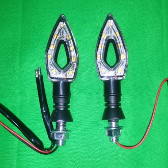 2 PIS Pata Design Led Side Indicator Light Yellow Colour For All Bikes ...