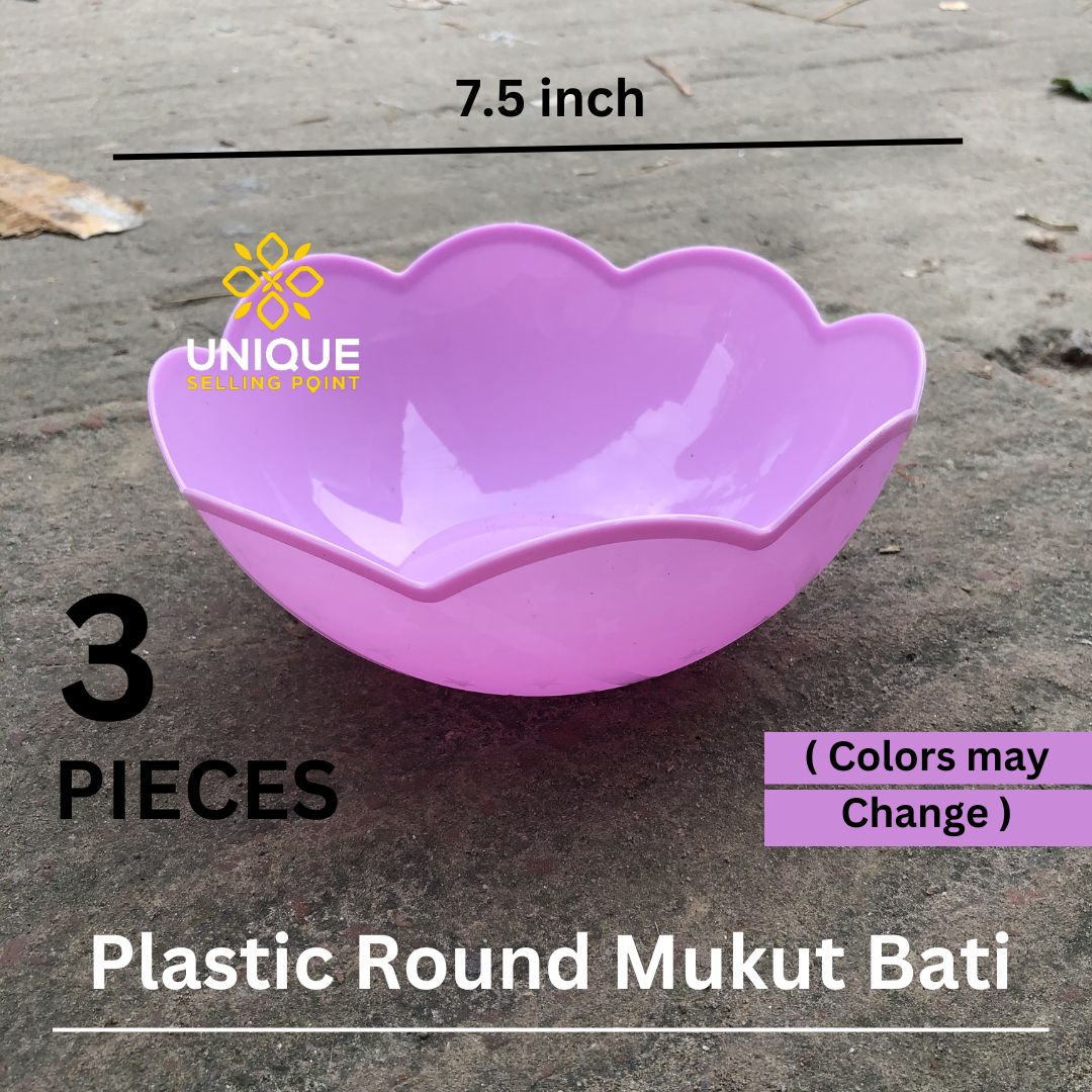 Plastic Round Mukut Bati, Mukut Bowl for Kitchen | Daraz.com.bd