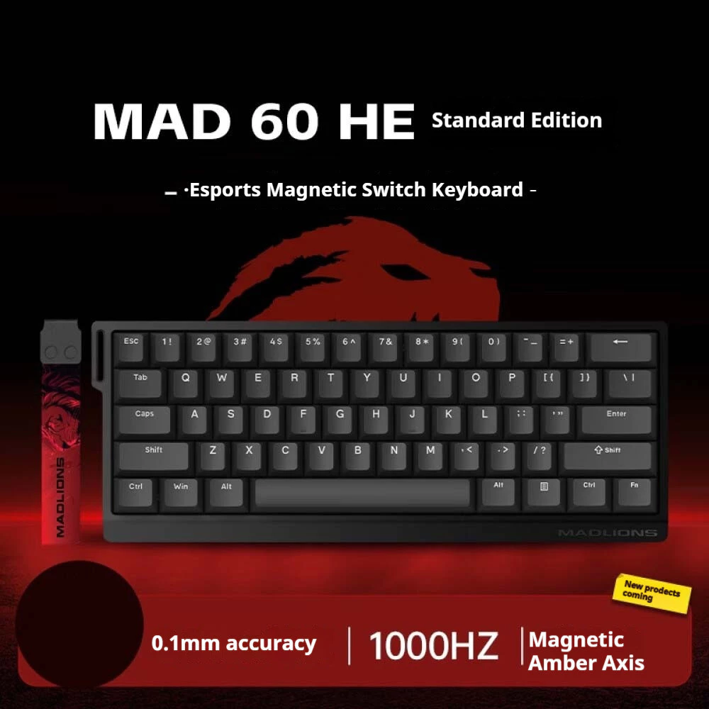 MADLIONS MAD 60/68HE Eesports magnetic axis keyboard with streamlined configuration, low latency ...
