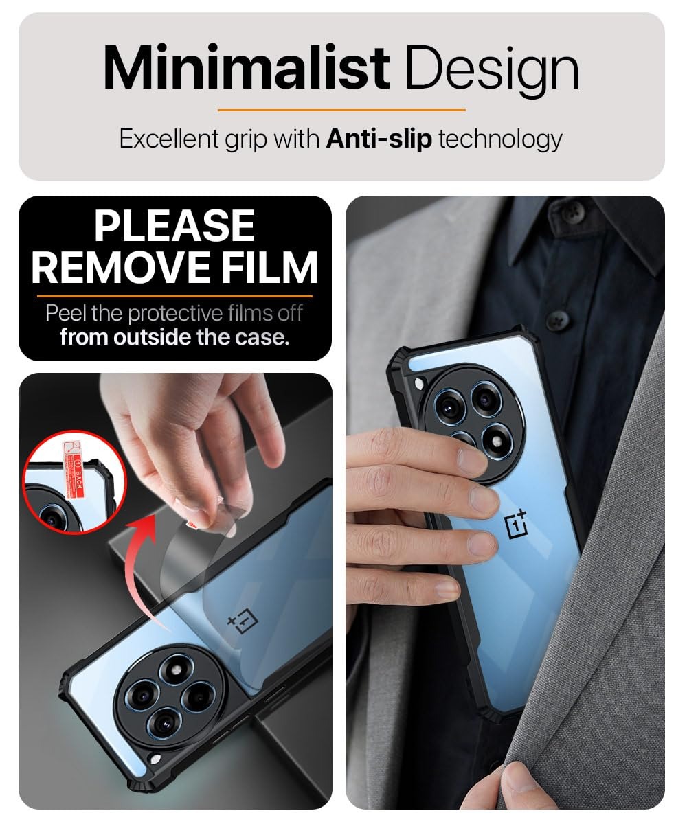 For OnePlus 12R 5G Transparent Premium Quality Back Cover Phone Case