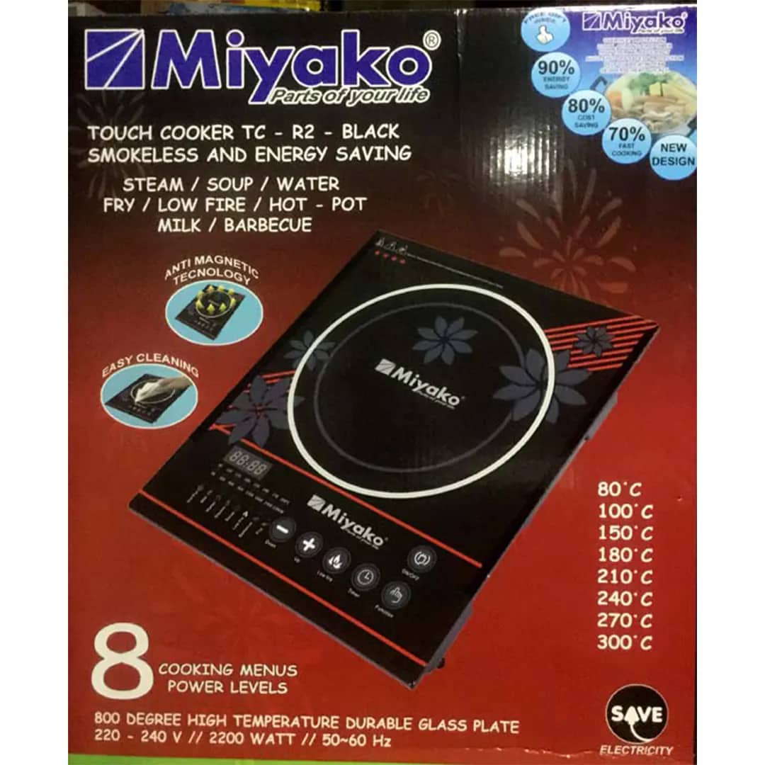 Miyako Induction Cooker TC-R2 Black With 28cm Steel Karai Free | Daraz ...