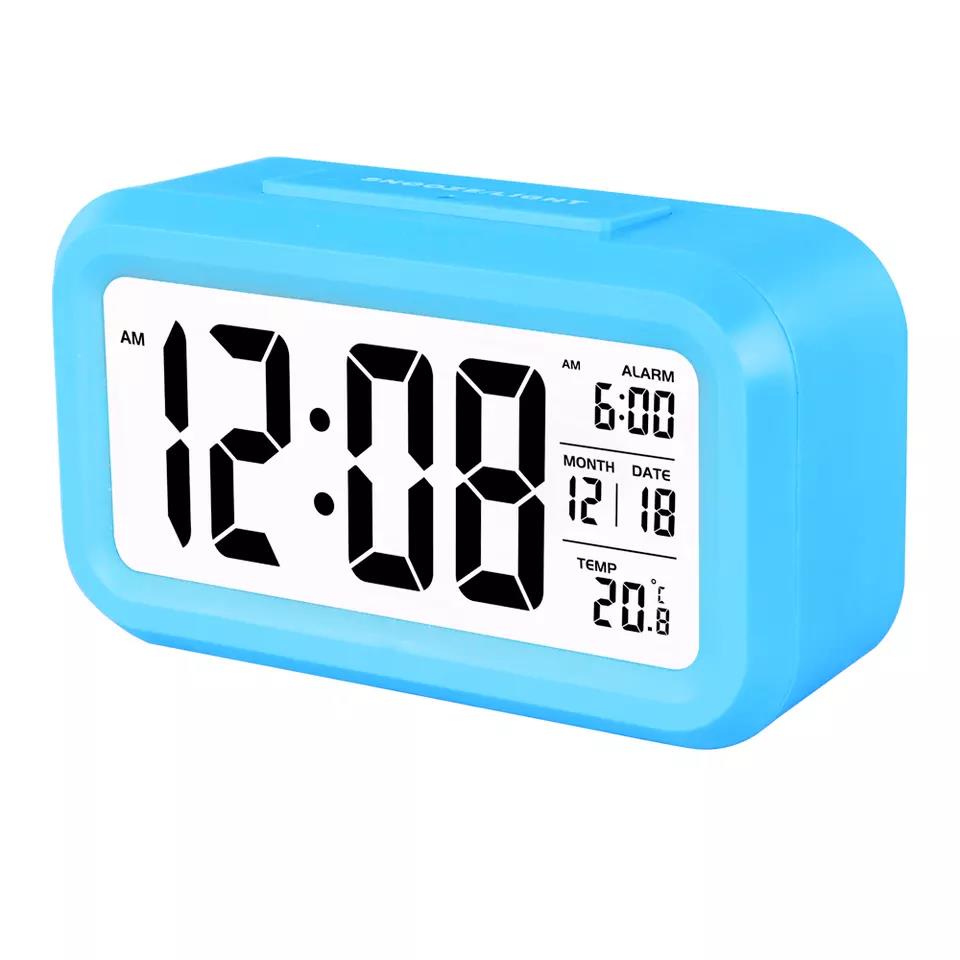 LED Display Time Alarm Clock Night Lights Thermoeter Lamp Snooze ...