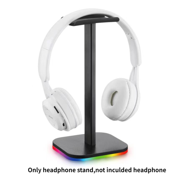 Rgb Lights Headphone Stand 2 Usb Ports 10 Lighting Modes Headphone ...