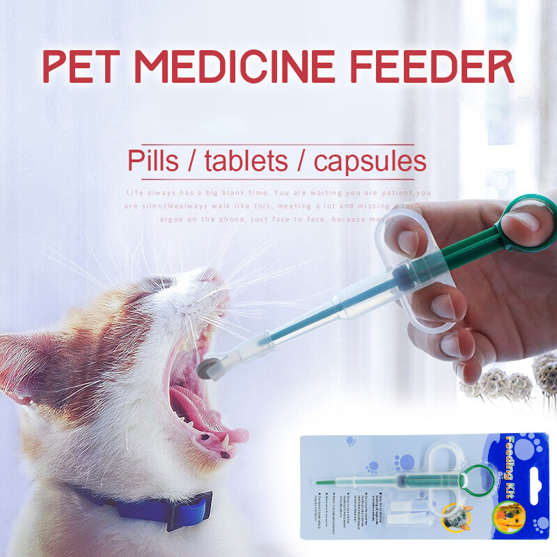 Pet Cat Dog Capsule Tablet Dispenser Popper Piller Pusher Doser Colour ...