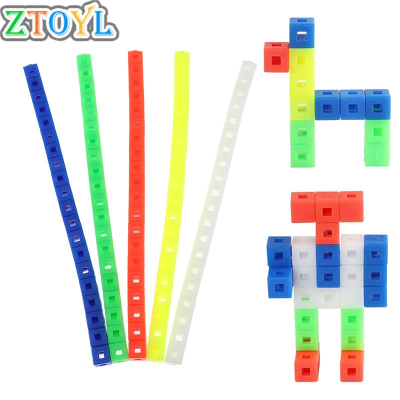 100pcs Mathematics Linking Cubes Numberblocks Interlocking Multilink ...