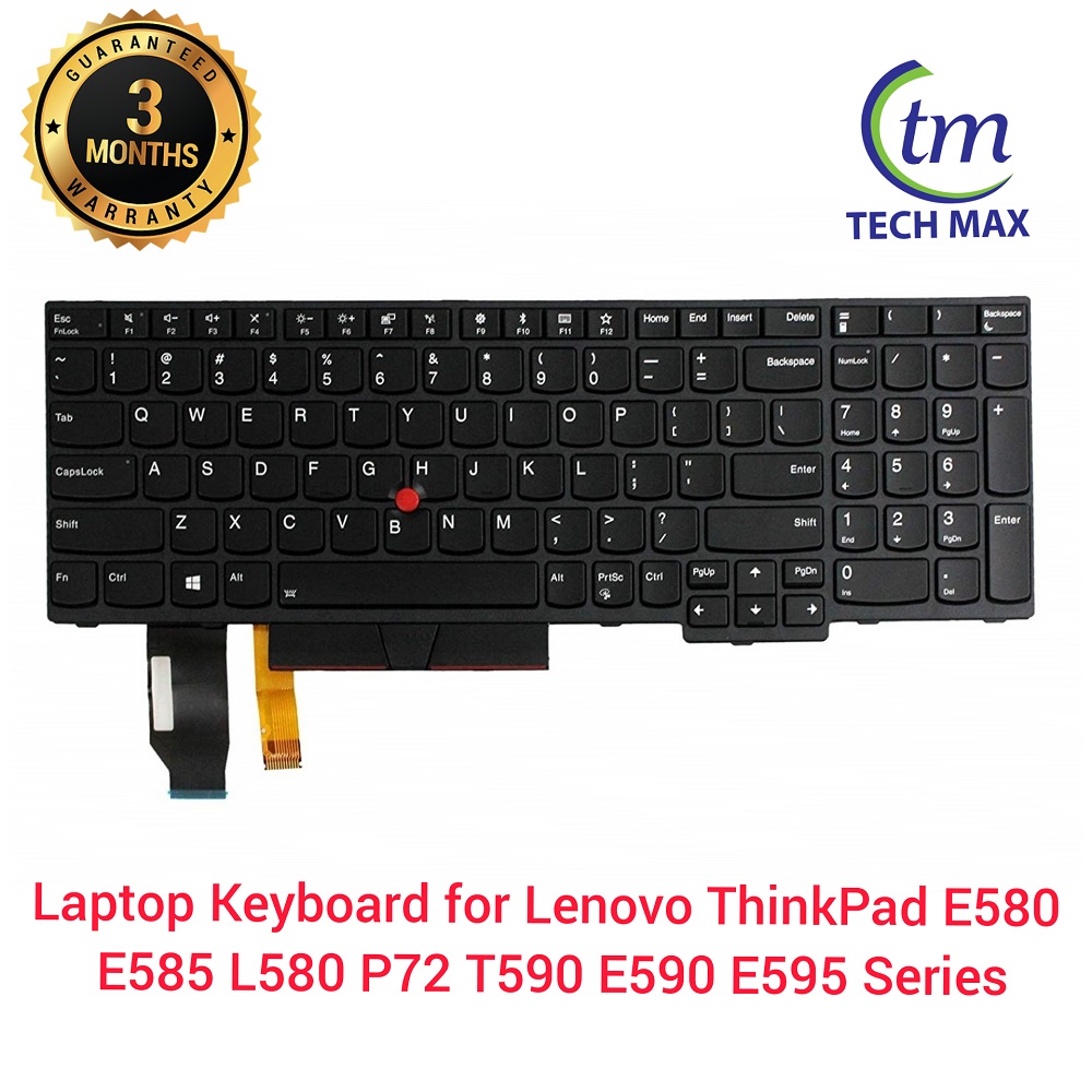 Laptop Keyboard For Lenovo_ ThinkPad E580 E585 L580 P72 T590 E590 E595 US Keyboard 01YP640 ...