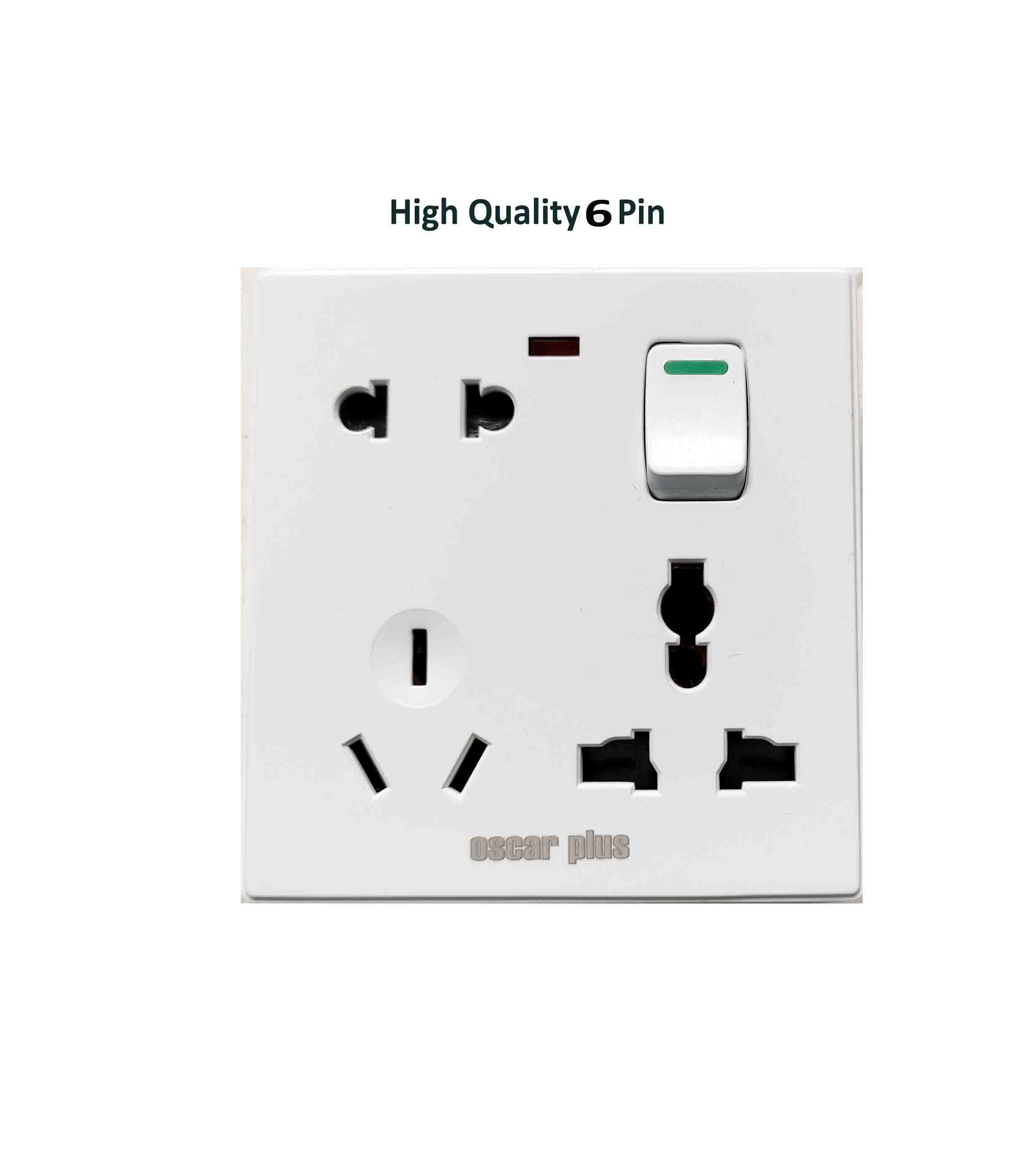 6 pin multi socket with switch High Quality | Daraz.com.bd