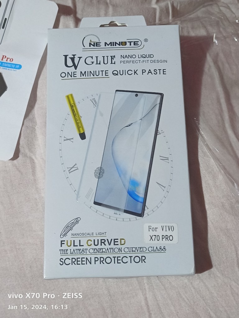 For Vivo X70 Pro One Minute Uv Glass Light Adhesive Full Glue Curved ...