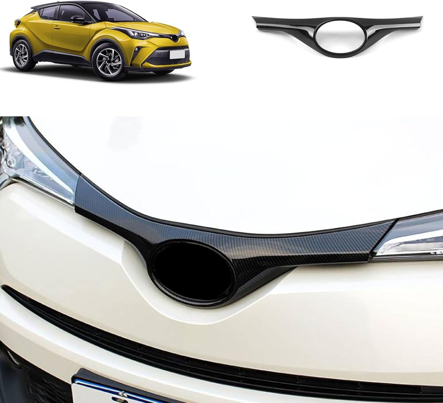 Toyota C-HR Front Grille Car Logo Frame Cover Trim, Front Emblem Frame ...