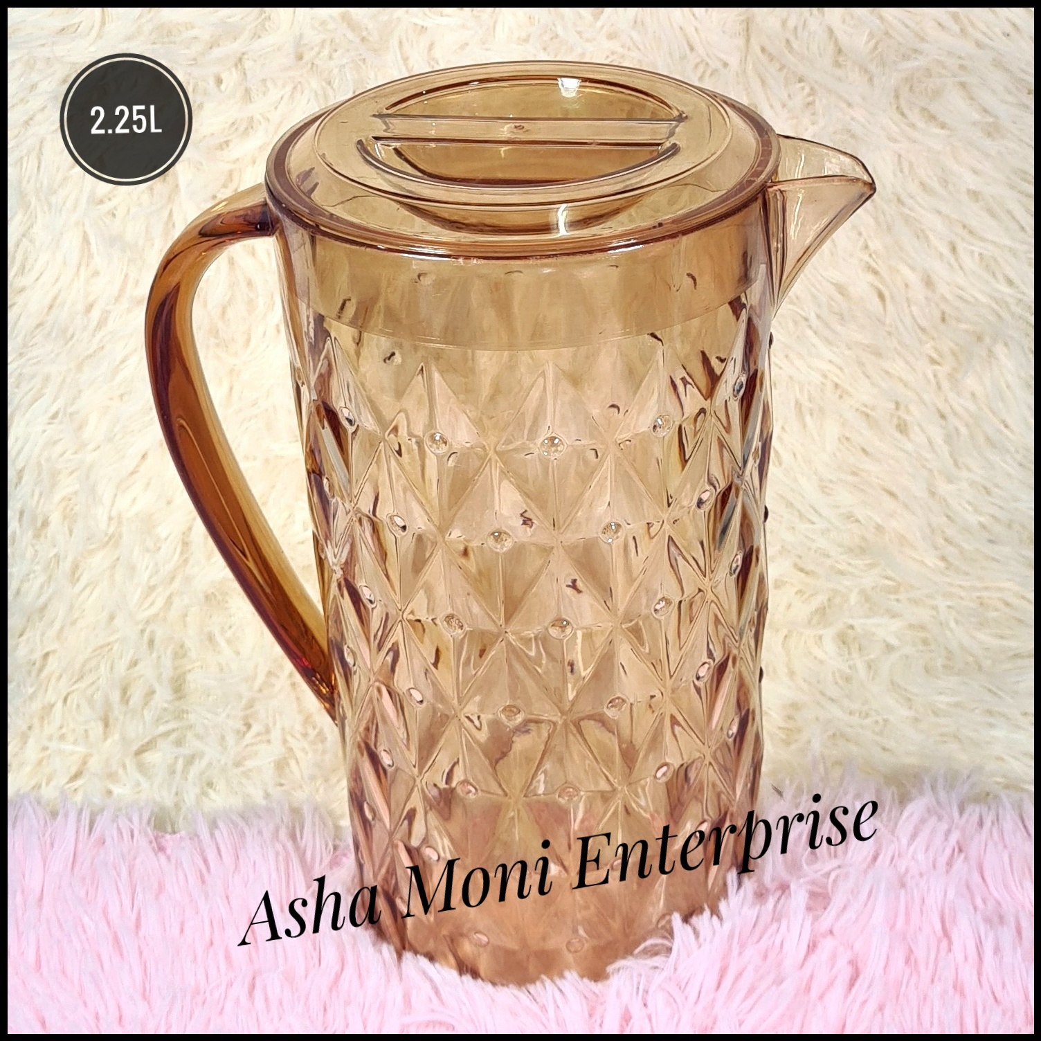 Transparent Classic Diamond Water Jug Food Grade - 2.25L | Daraz.com.bd