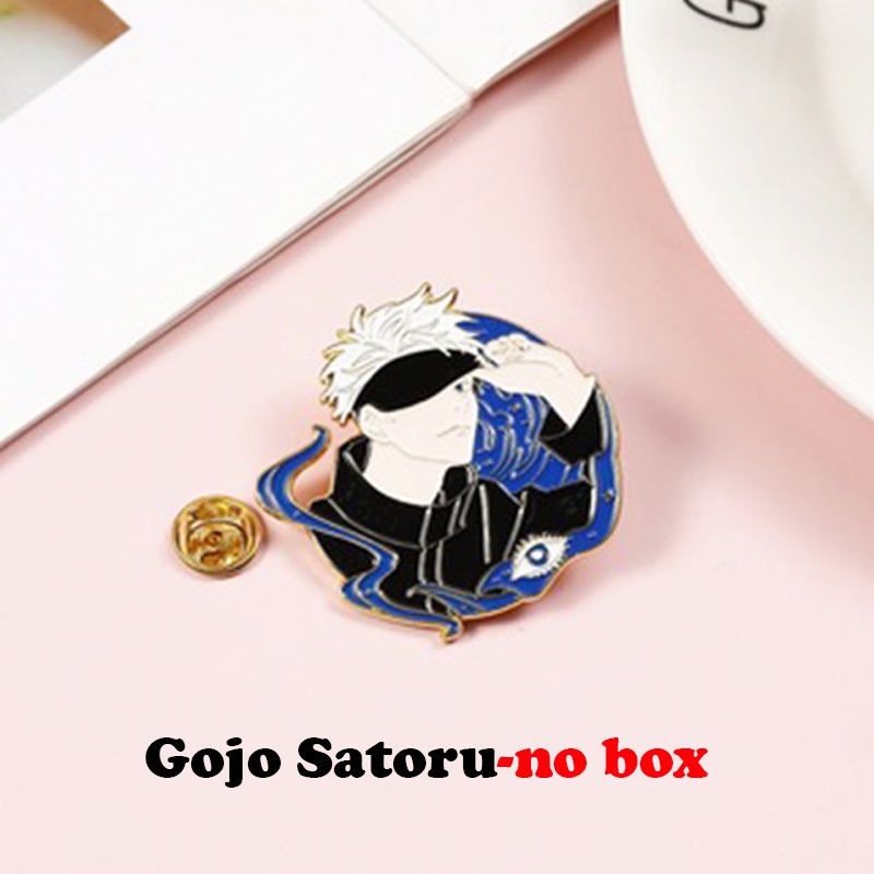Anime Jujutsu Kaisen Brooch Gojo Satoru Metal Chain Badge Pins ...