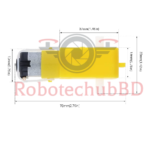 6V Yellow DC Gear Motor | High-Torque Mini DC Motor for Arduino ...