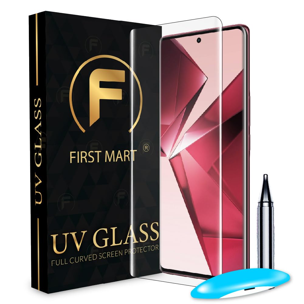 ONE PLUS V29 E HD Curved Edge Liquid UV Tempered Glass Screen Protector