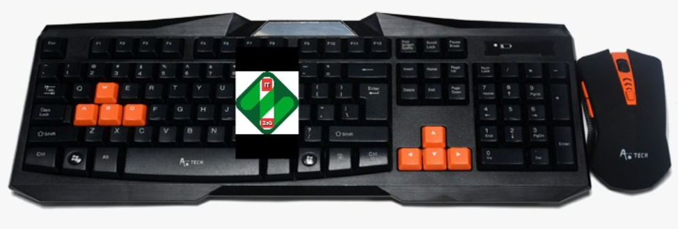 APOINT TECH Wireless Keyboard and Mouse Combo KB-015 - A.Tech Black for ...