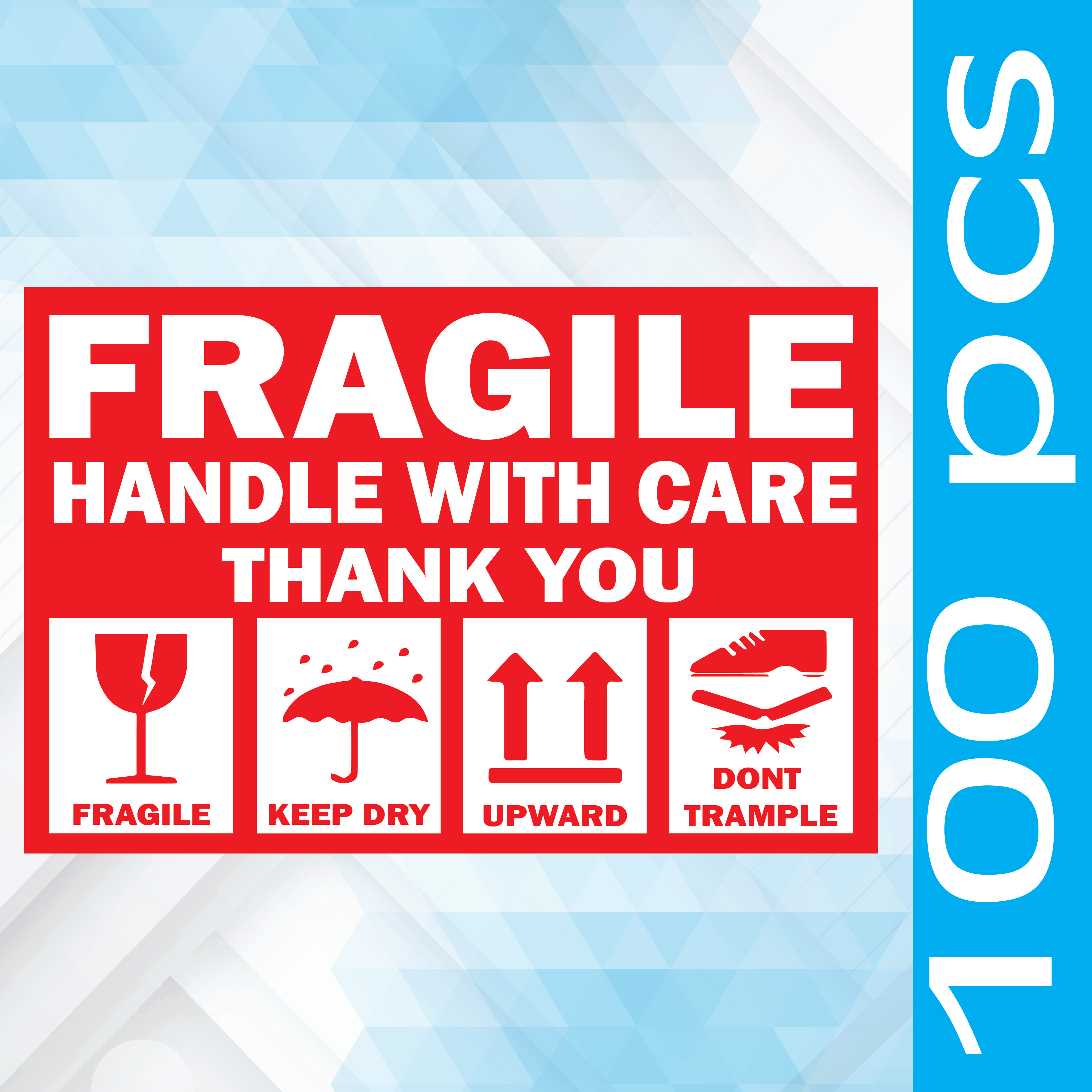 Fragile Handle with Care sticker Care Mark Please Tag With Shipping For ...