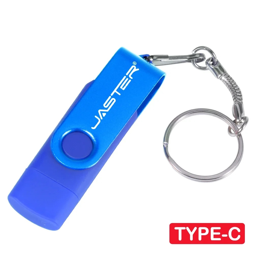 JASTER TYPE-C USB Flash Drive 128GB Pen Drive with Free Key Ring 64GB ...