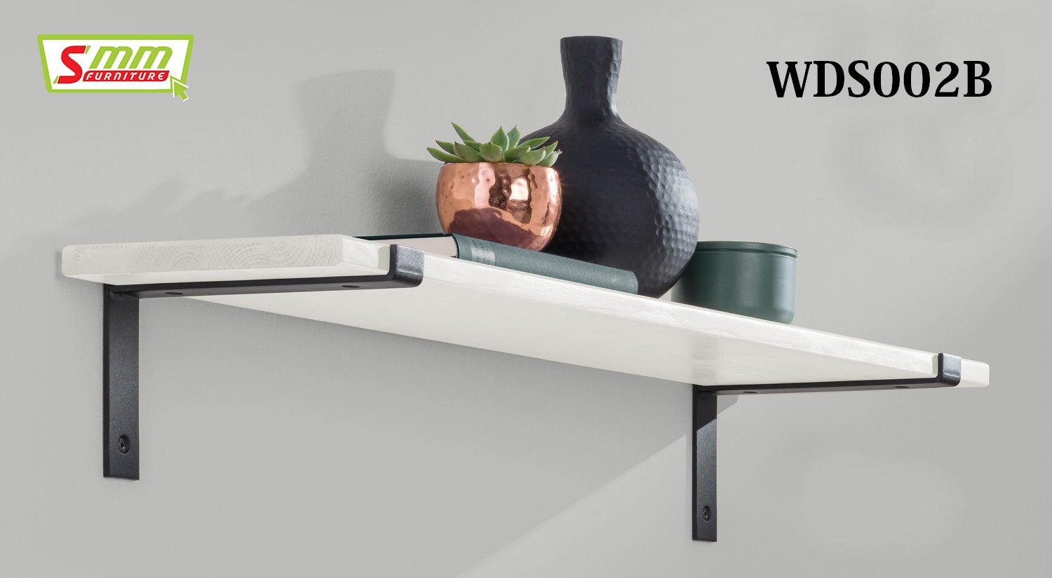 Wall Shelf with Metal Brackets | Daraz.com.bd