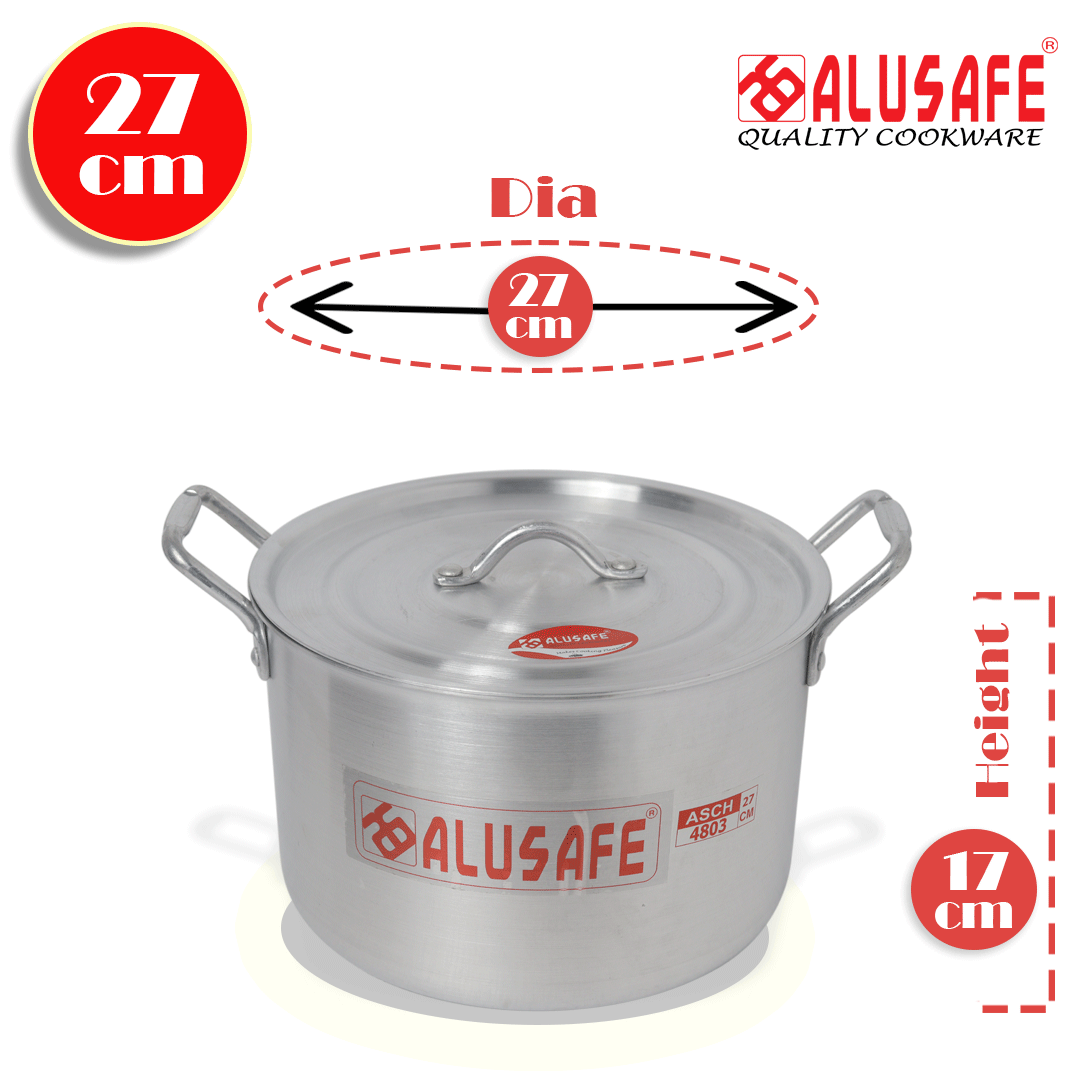 Alusafe Aluminium Special Casserole with lid 27 cm (27*16 cm) | Daraz ...