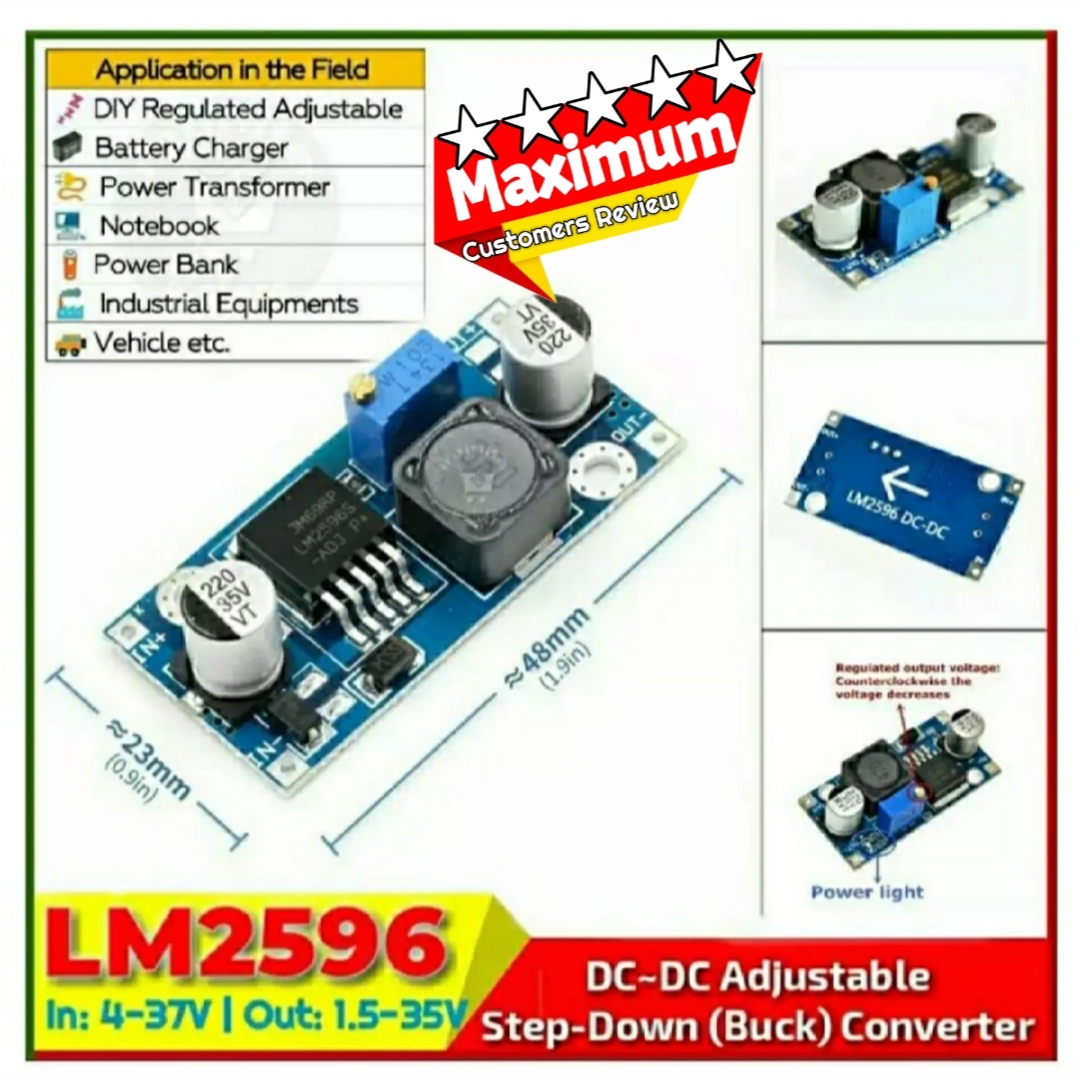 LM2596 power supply module DC-DC BUCK 3A adjustable buck module regulator ultra LM2596S Step ...