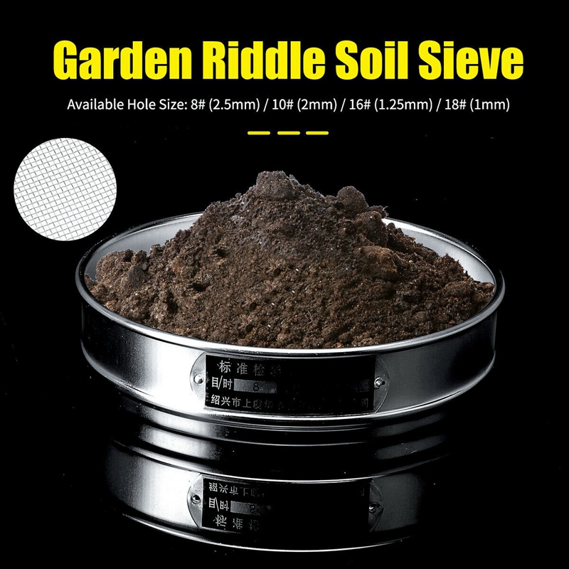 2 Pcs Heavy Duty Garden Riddle Sieve Mesh Soil Sift Compost Seed Tray ...
