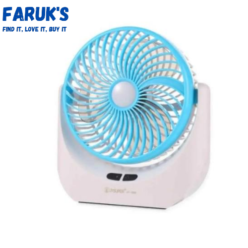 Lithium rechargeable mini table fan with LED light -1880 | Daraz.com.bd