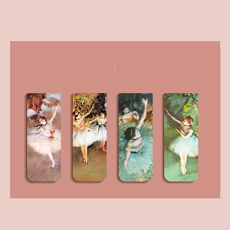 Magnetic Bookmark Set 4 Creative World Famous Paintings Monet Van Gogh ...