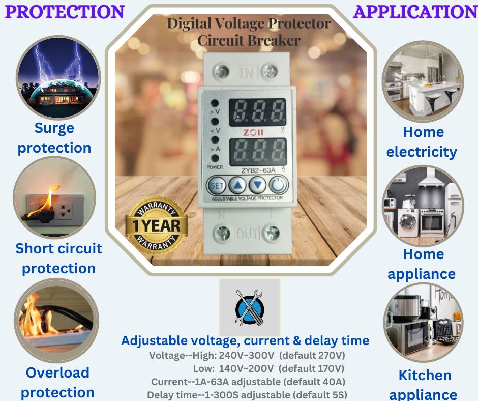 Voltage Protector Circuit Breaker /Electronic Protector /Automatic ...