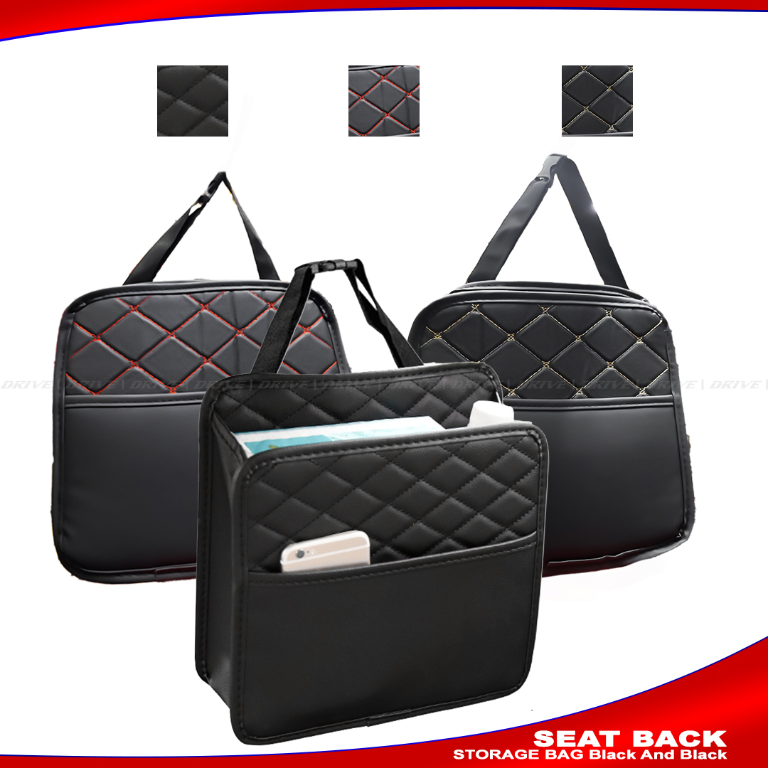 Multifunctional Car Seat Storage Bag Leather Storage Bag Garbage Bag ...