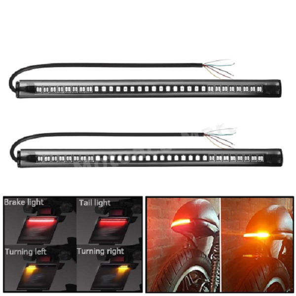 Univeersal Dual Color Motorcycle Bike Light Bar Strip 2835 SMD 48 LED ...