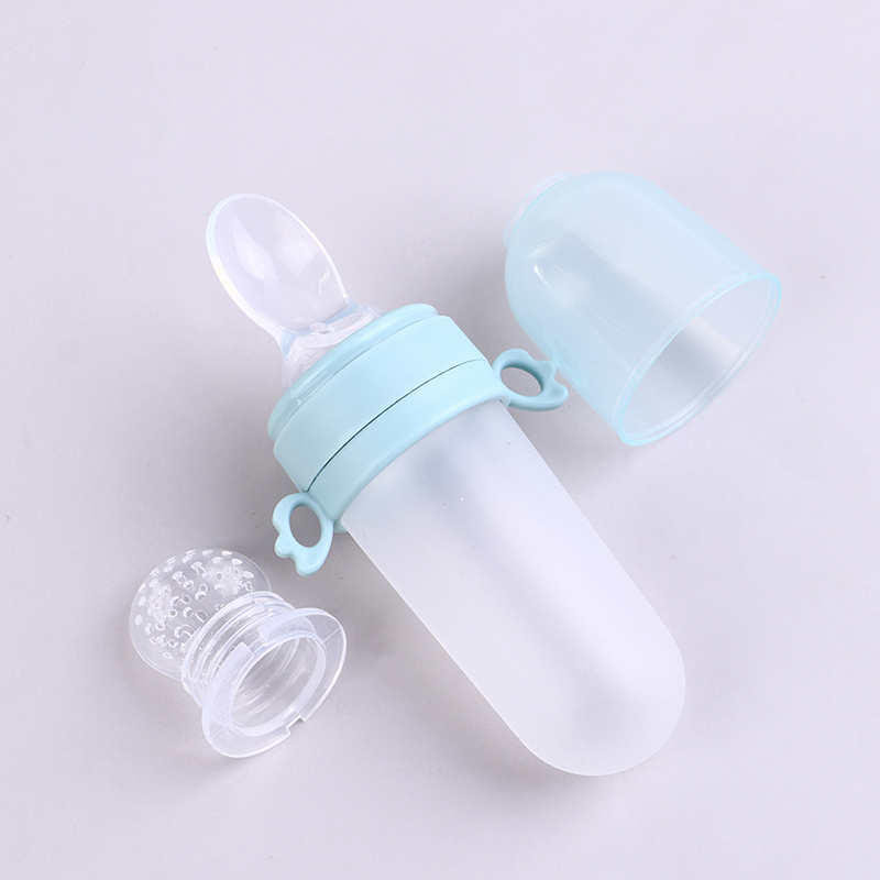 Baby Feeding Bottle + Teether Baby Silicone Feeding Squeeze Bottle ...