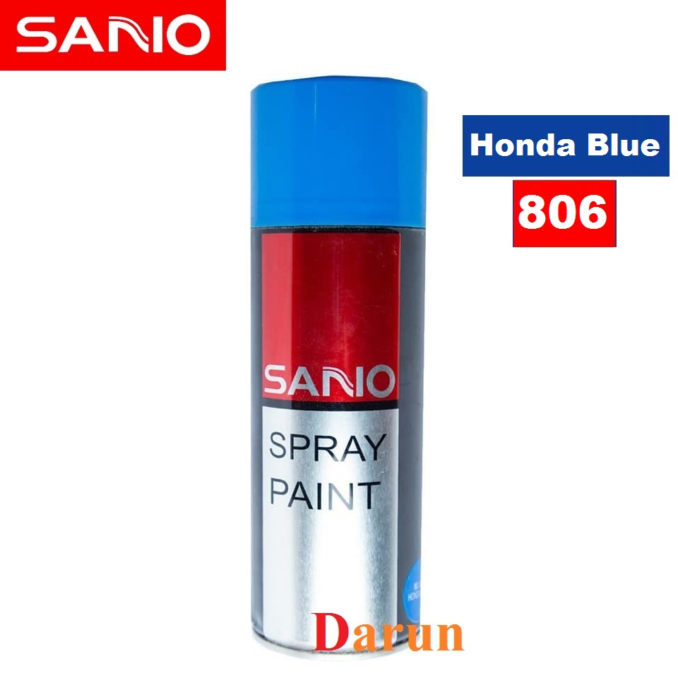 Sanvo Spray Paint (806 Honda Blue) Color Aerosol Spray Paint, Sanvo ...