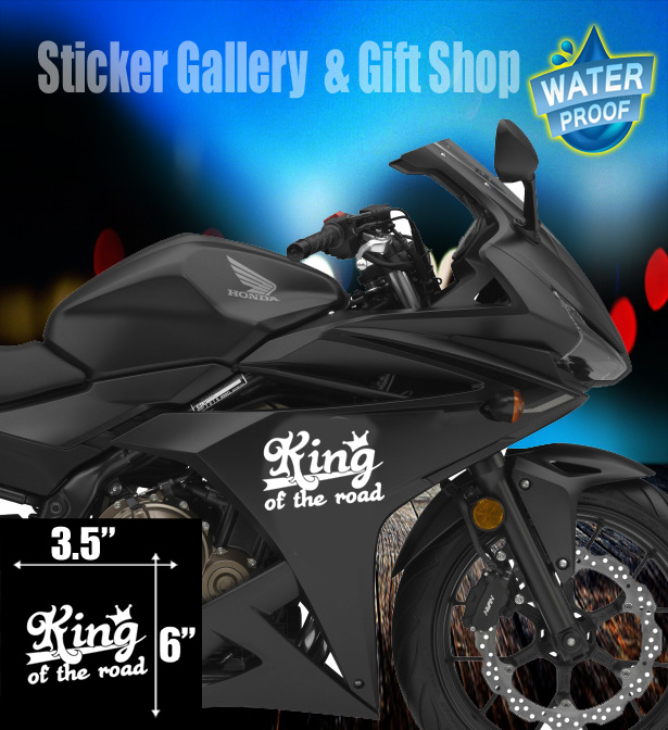 King of the road > Bike Sticker > Usable For all Bike Windshield, Tank ...