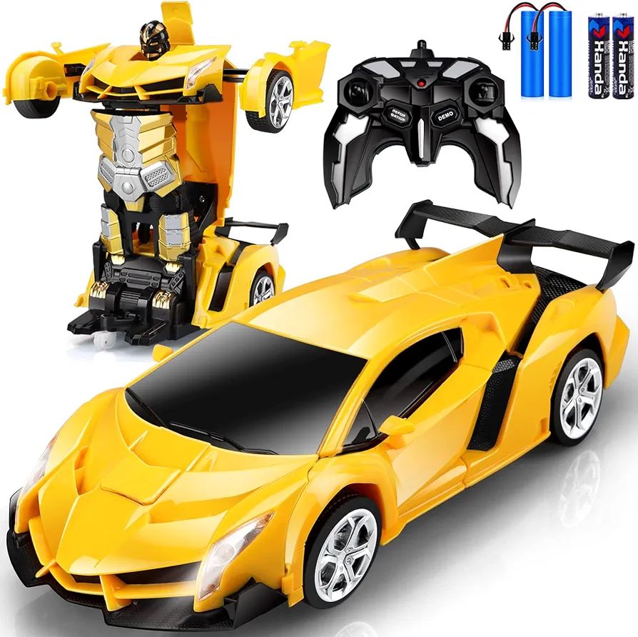 Remote Control Car Toys, Transform RC Cars for Kids, One Button ...