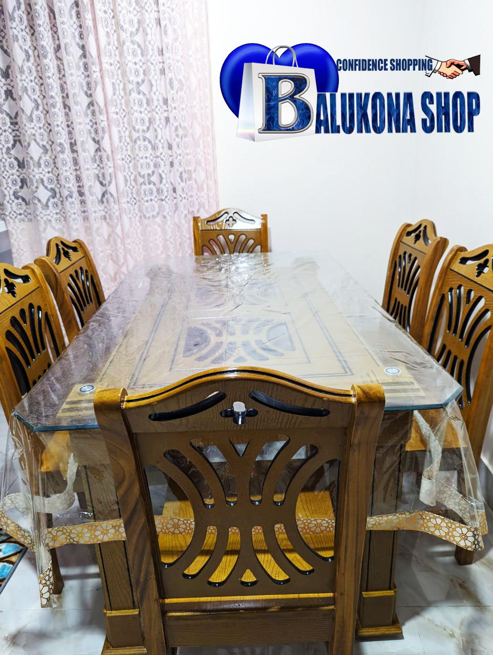 White Plastic dining table Cloth cover with border design | Daraz.com.bd