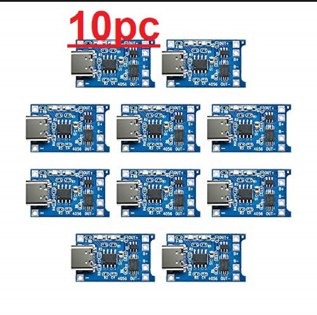 10pcs TP4056 Type-C Input Interface USB 5V 1A 18650 Lithium Battery ...
