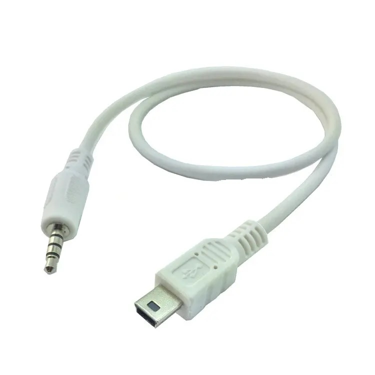 50cm Mini / Micro USB - 3.5mm Aux Audio Cable 5Pin Mini USB B Male to 3 ...
