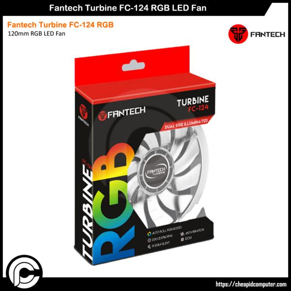 FANTECH FC-124 120mm Anti-Vibration RGB Modes CaseFan With Dual Side ...