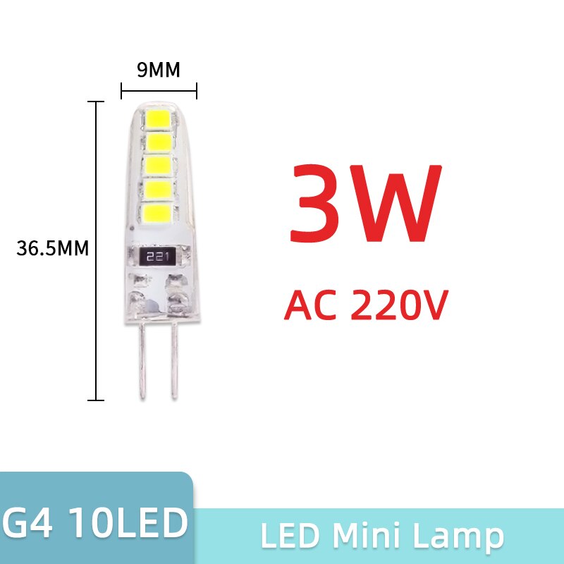 led g9 lamp g4 led bulb 12V 220V Dimmable bulb 2835 SMD 3W 6W 9w g4 g9 ...