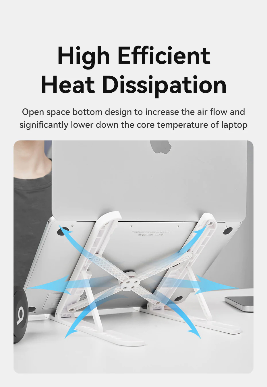 Vention KDNW0 Laptop Stand - Foldable Stand - 9 Gear Adjustment ...