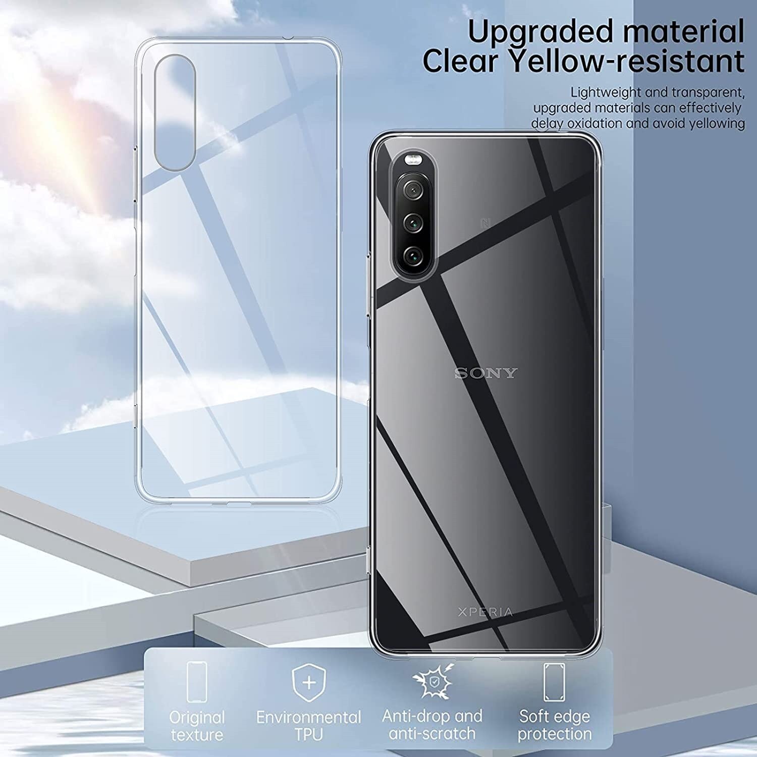 lthmy for Sony Xperia 10 IV Ultra Slim Transparent Clear Soft TPU Case Cover | Daraz.com.bd