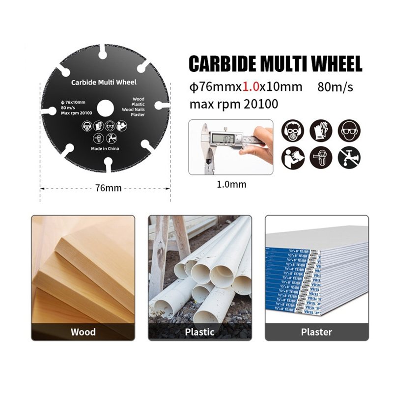 10Pcs 76mm Saw Blade Electric Grinding Cutting Disc Rotary Tool Metal ...