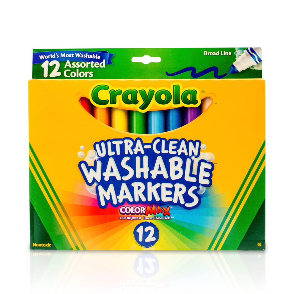 Crayola 12 Colors Broad Line Ultra Clean Washable Marker | Daraz.com.bd