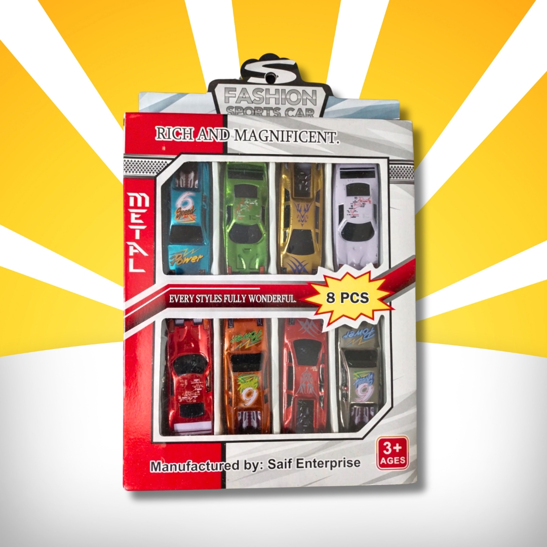 Pack of 8 Pieces Mini Car Set for Kids | Daraz.com.bd