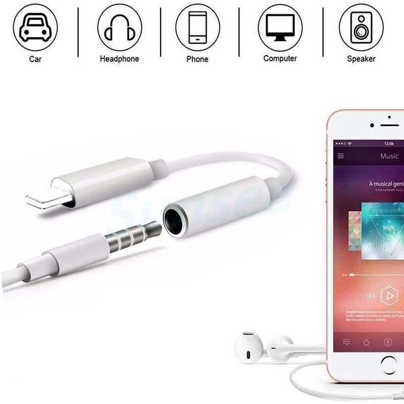 Audio Cable for Apple Lightning to Headphone 3.5 mm Jack Adapter, Aux ...