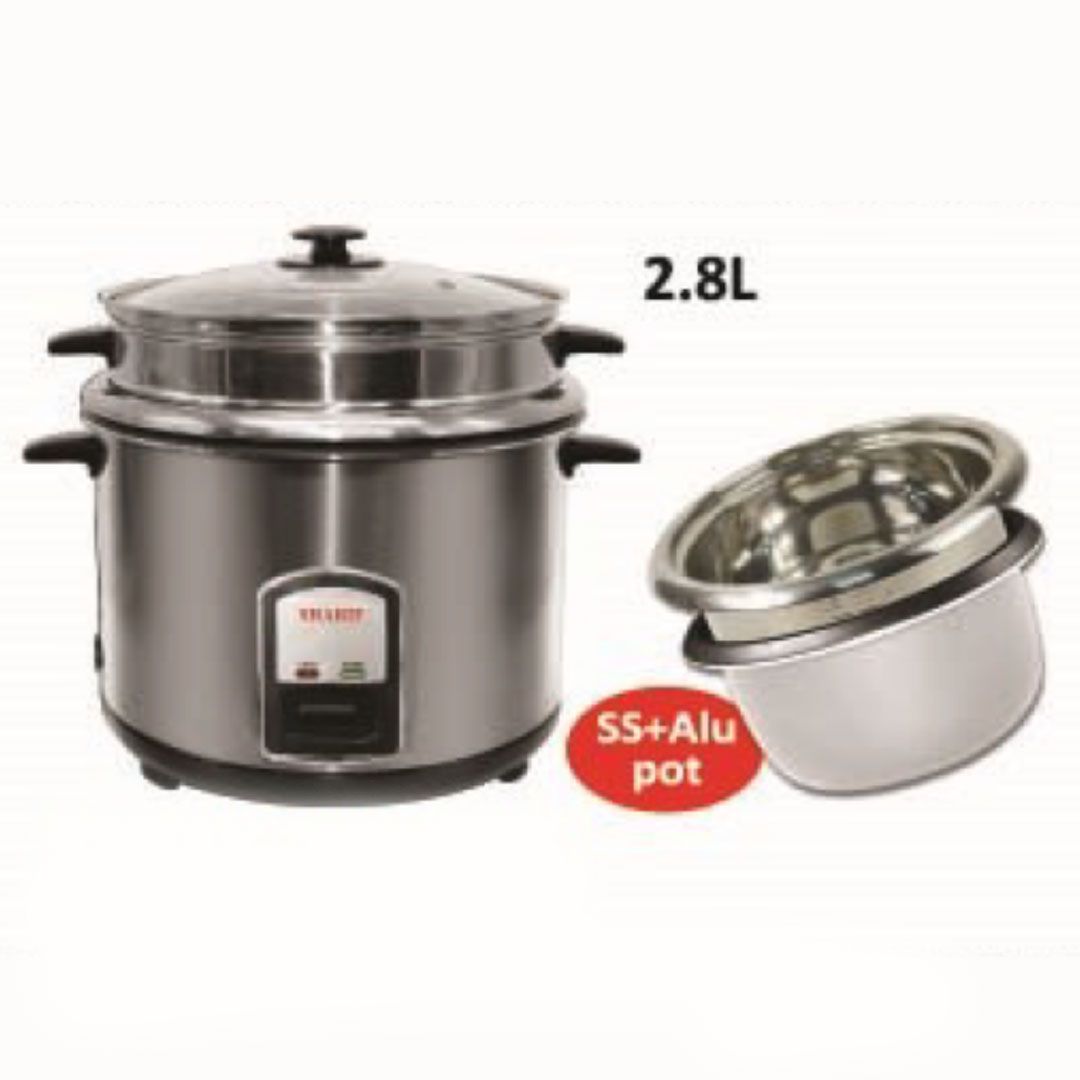 Open Type Glass Lid Automatic Rice Cooker-Double Inner pot-2.8 liters ...