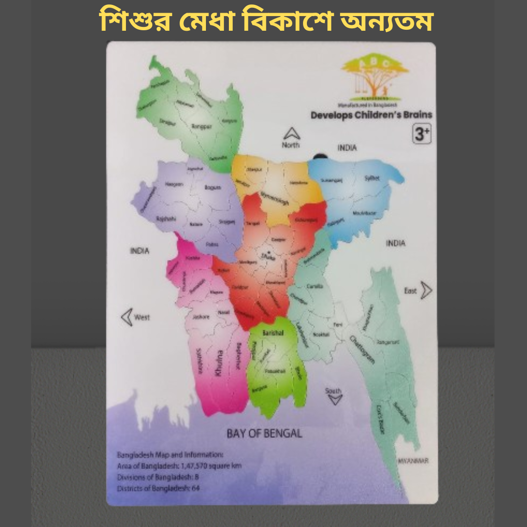 Child Educational Geo puzzle Bangladesh Map | Daraz.com.bd