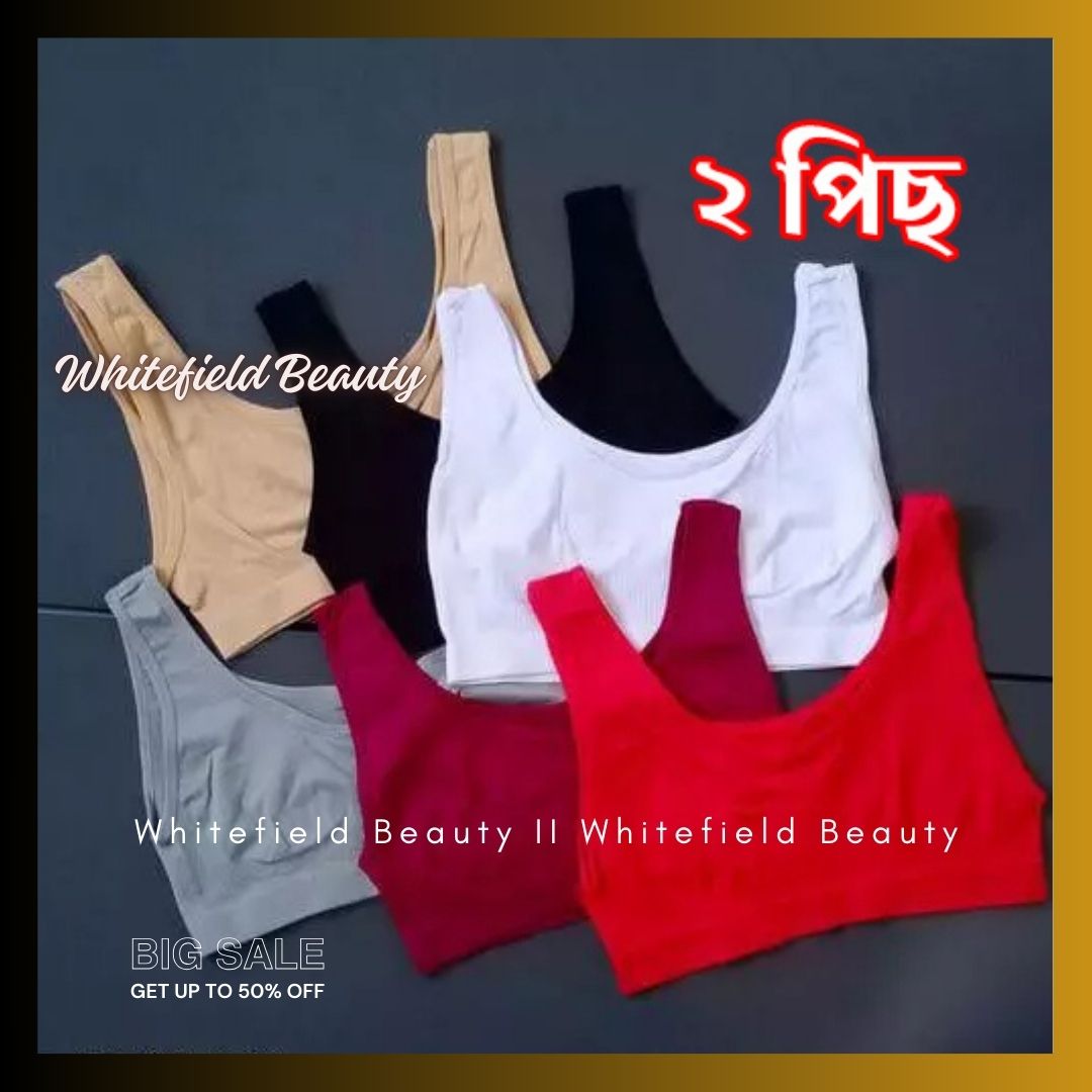 2 Pieces Semis Bra Genji For Womens And Girls / Comfortable Air Bra For ...