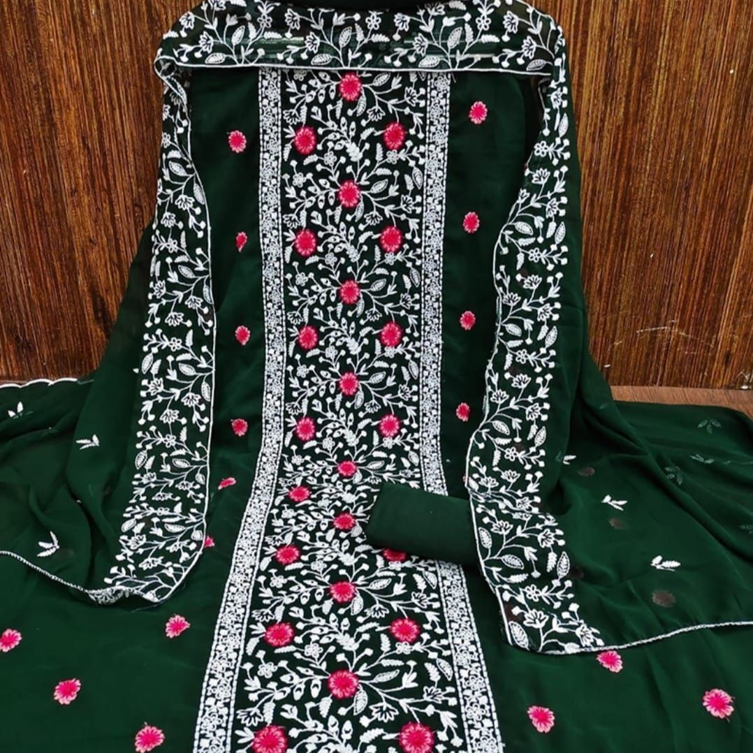 jorjet ambrodari 4 pecs jama- georjet full ambrodari work with stone ...