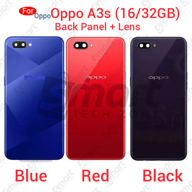 For Oppo A3s 16GB and 32GB Back Panel/ Backshell/ Casing + Camera Lens ...